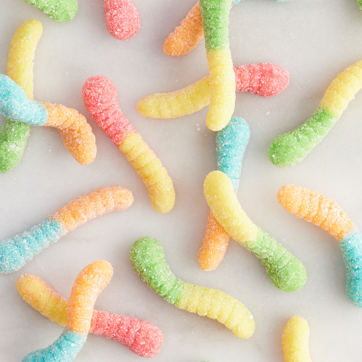 Gummi Worm MINI Neon Sour 2″ - 18 lbs – Toppers Express